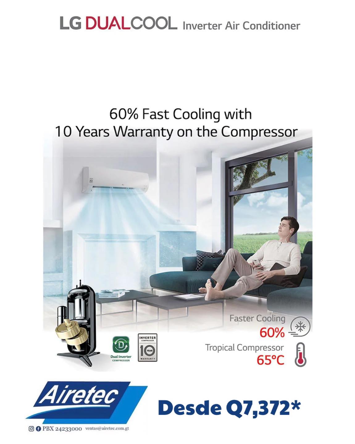 LG DUAL COOL INVERTER GUATEMALA : Airetec | Construex